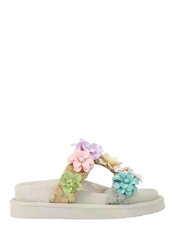 Kurt Geiger Orson Floral Appliqué Sandals - Neutrals