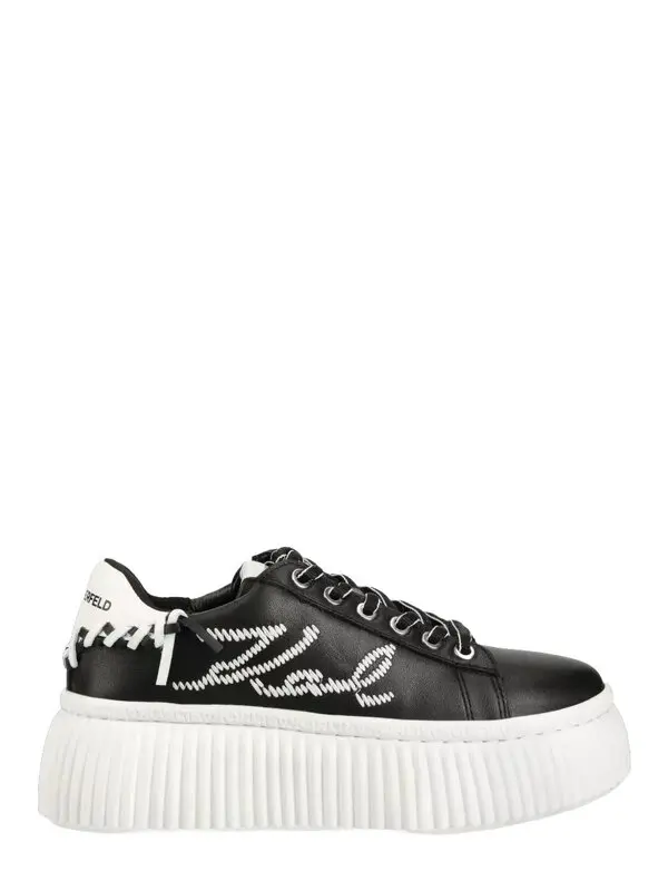 Karl Lagerfeld Logo-stitched Sneakers - Black