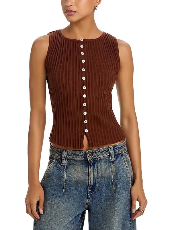 Free People Tilly Vest - Honey Bronze