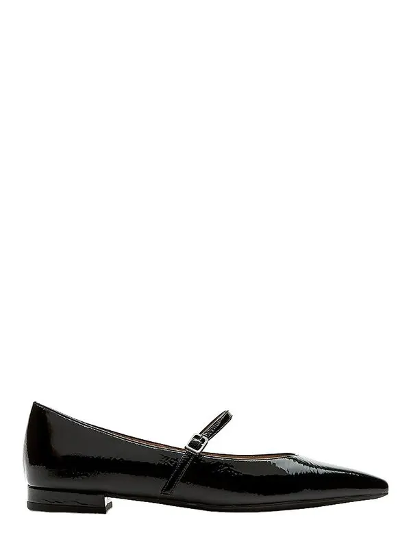 La Canadienne Fritz Patent Leather Ballet Flats - Black