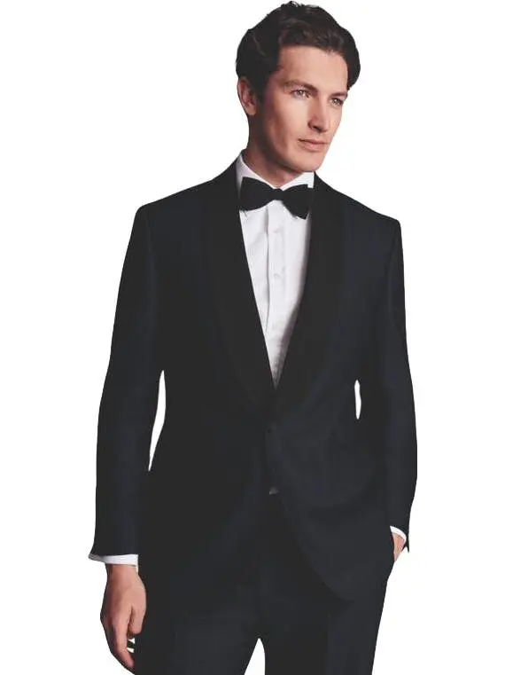CHARLES TYRWHITT Shawl Lapel Dinner Suit Jacket - Dark Navy