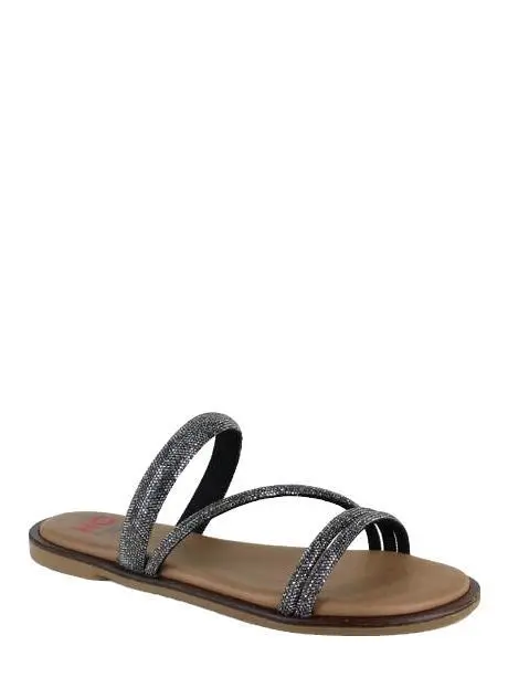 NATIONAL COMFORT Aranda Crystal Embellished Sandal - Lead Suede