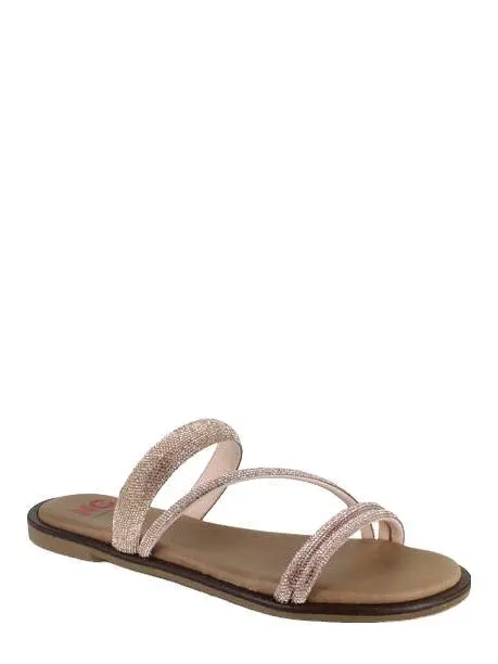 NATIONAL COMFORT Aranda Crystal Embellished Sandal - Rose Suede