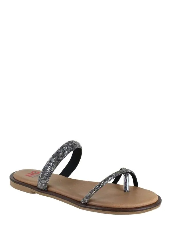 NATIONAL COMFORT Alicante Crystal Slide Sandal - Lead