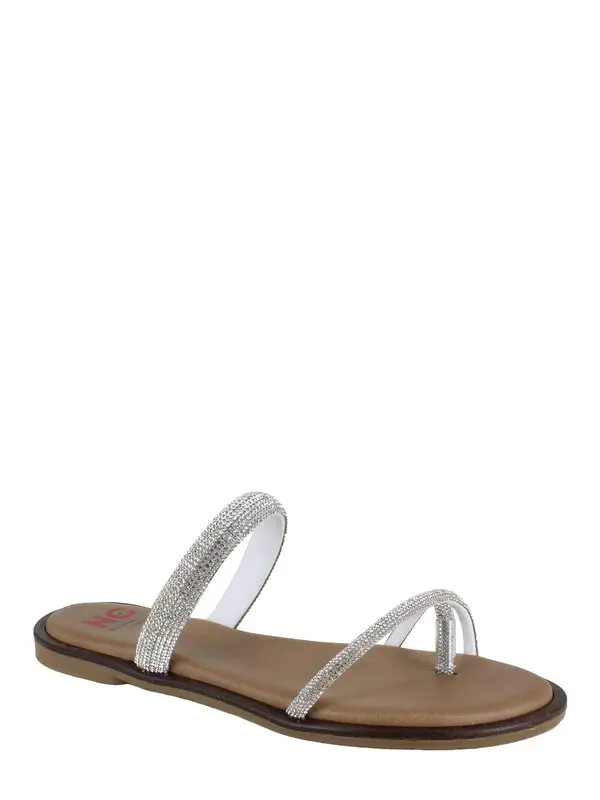 NATIONAL COMFORT Alicante Crystal Slide Sandal - Silver