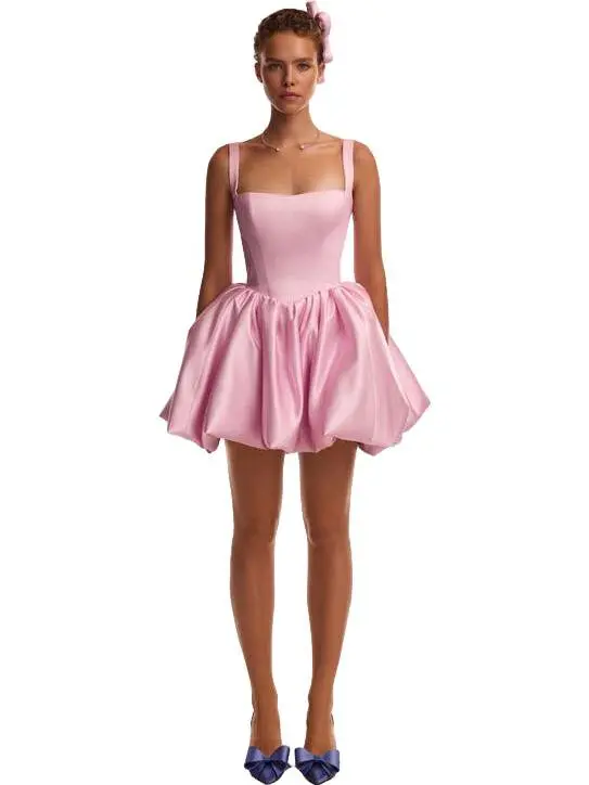 MILLA Corset Mini Dress With Bubble Skirt - Pink