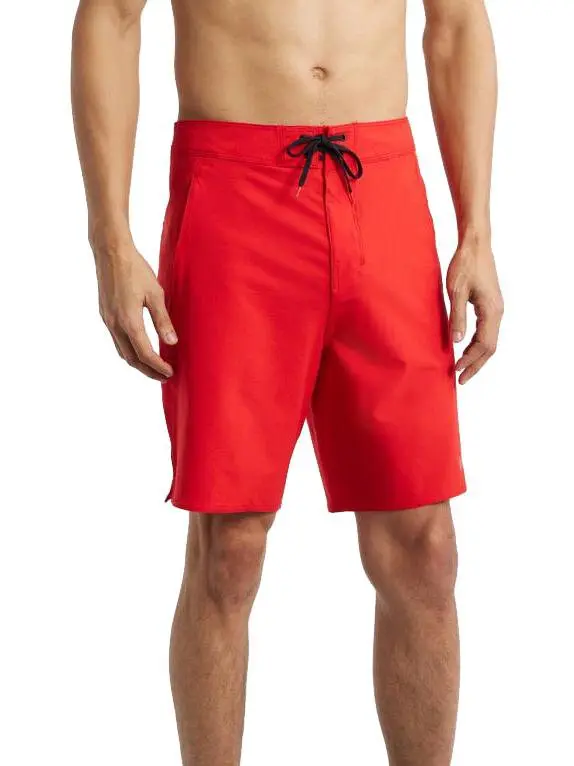 FLORENCE Standard Issue Water Repellent Board Shorts - Racing Red