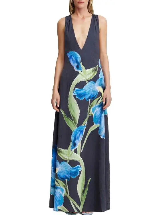 Significant Other Merida Floral Gown - Midnight Bouquet