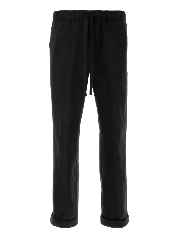 Dolce & Gabbana Linen Pajamas Trousers - Black