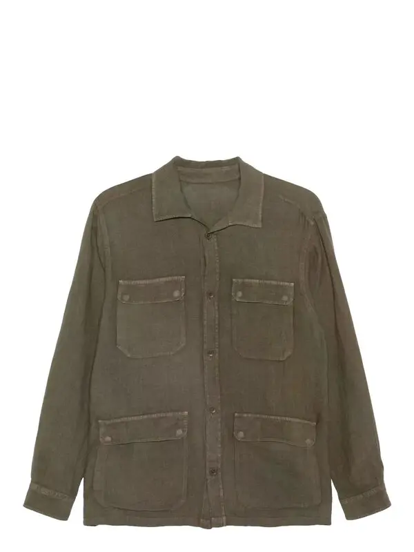 Herno Linen Shirt Jacket - Green