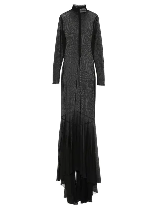ATU BODY COUTURE Point D'esprit Maxi Dress - Black