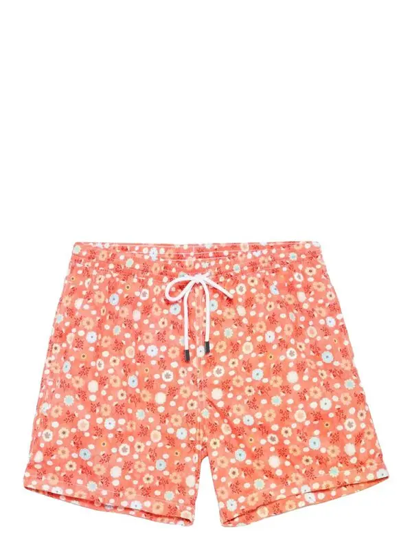 BARBA NAPOLI Floral-print Swim Shorts - Orange