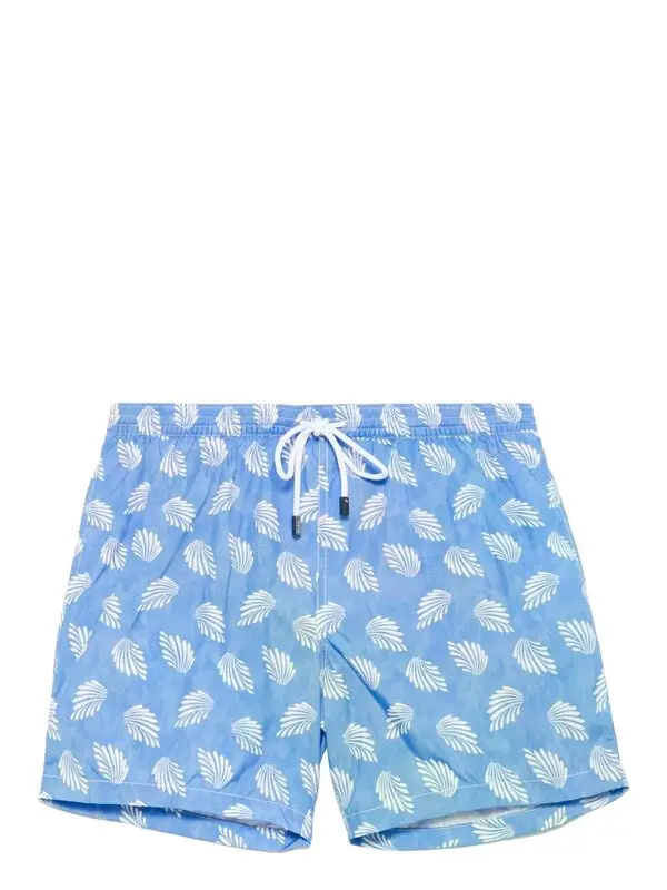 BARBA NAPOLI Printed Swim Shorts - Blue