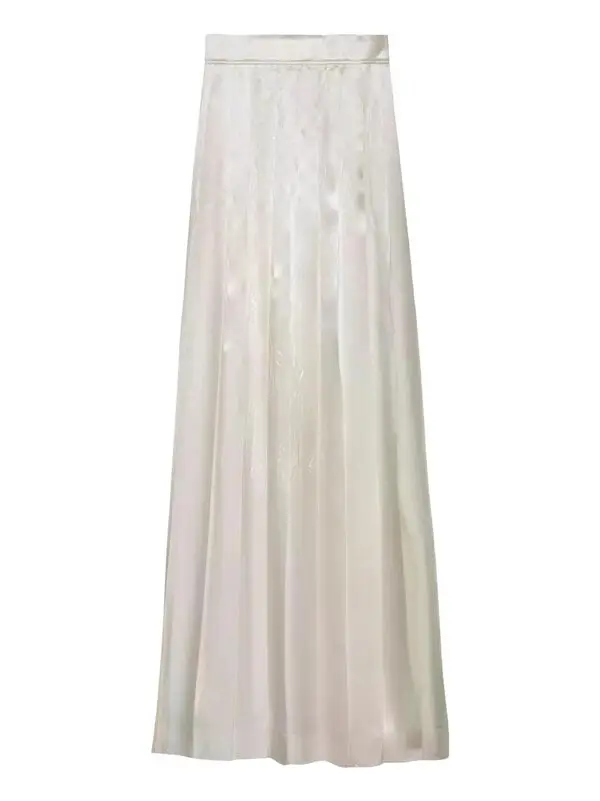 Prada Pleated Maxi Skirt - White