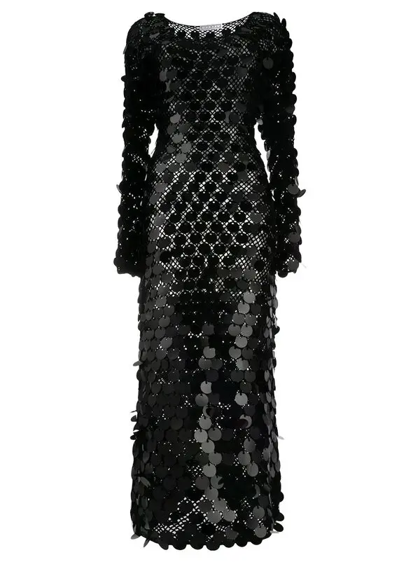 IN THE MOOD FOR LOVE Patmos Sequined Maxi Dress - Black