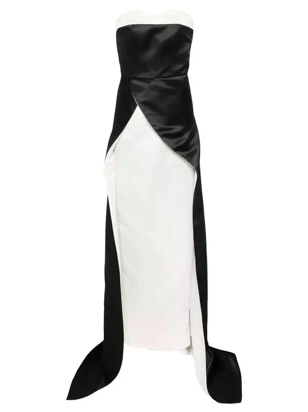 AAVVA Two-tone Strapless Gown - Black