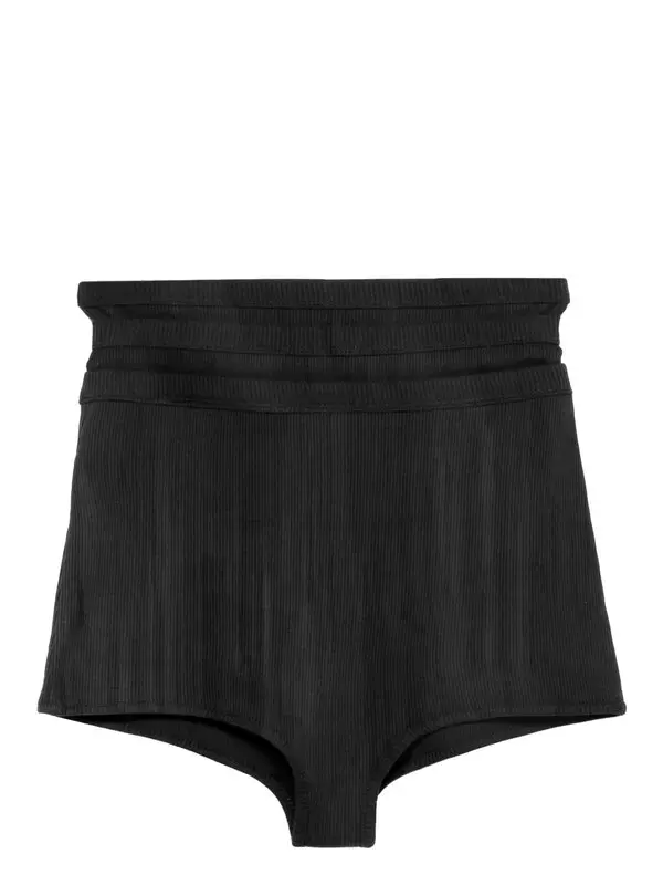 Viktor & Rolf Layered-effect Mini Shorts - Black