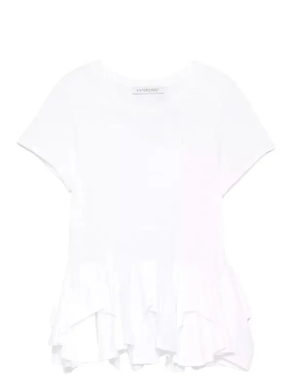 Viktor & Rolf Peplum-hem T-shirt - White