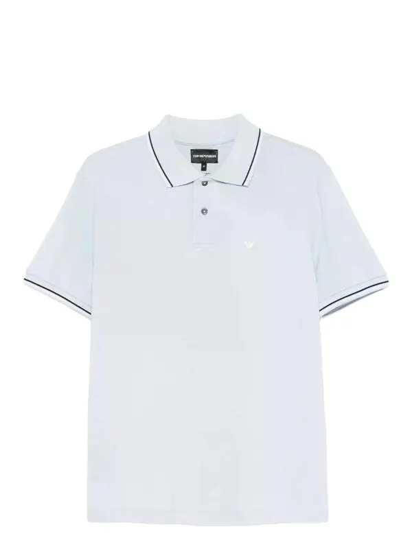 Emporio Armani Logo-print Polo Shirt - Blue