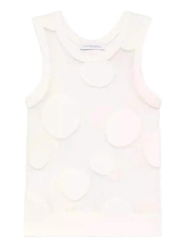 Viktor & Rolf Polka-dot Tank Top - White