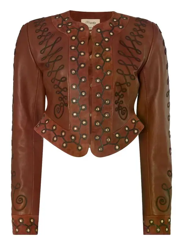 TEMPERLEY LONDON Pablo Leather Jacket - Brown