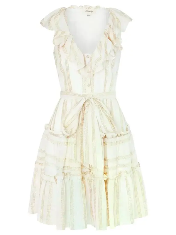 TEMPERLEY LONDON Benoto Mini Dress - Neutrals