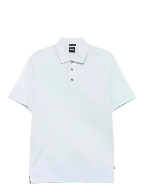 BOSS Mélange-effect Polo Shirt - Blue