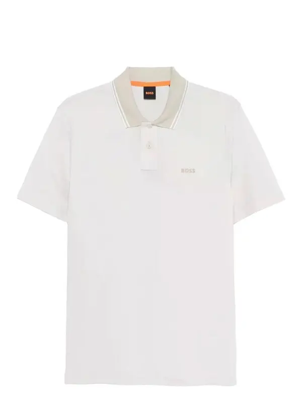 BOSS Logo-appliqué Polo Shirt - Neutrals