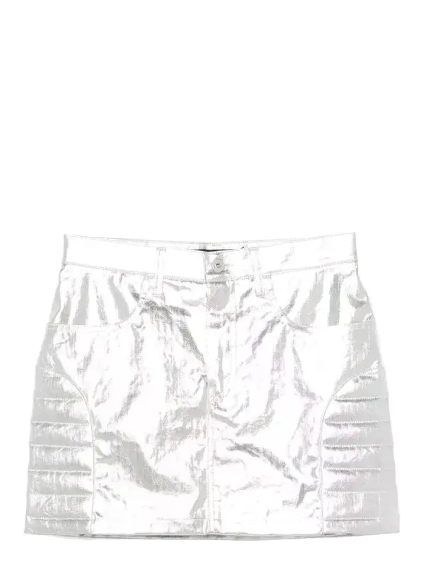 Junya Watanabe Metallic Mini Skirt - Silver