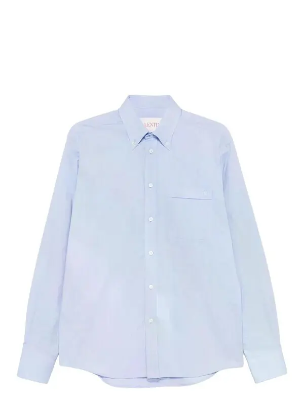 Valentino Garavani Embroidered-vlogo Shirt - Blue