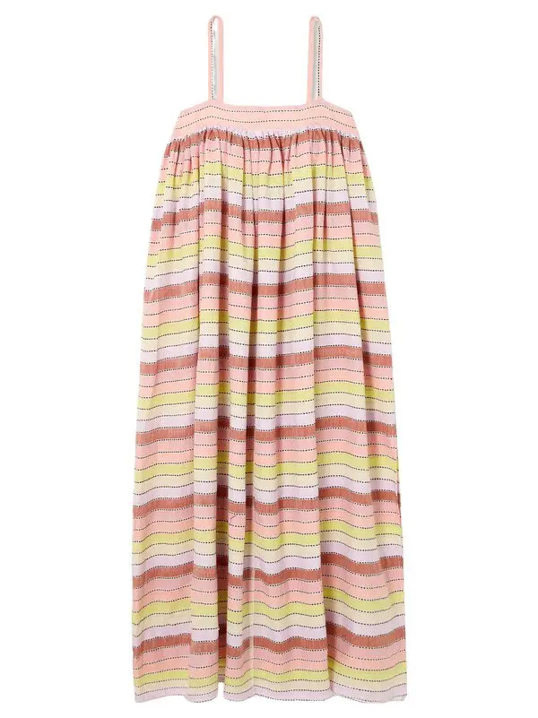 LEMLEM Eda Striped Cotton-blend Maxi Dress - Pink