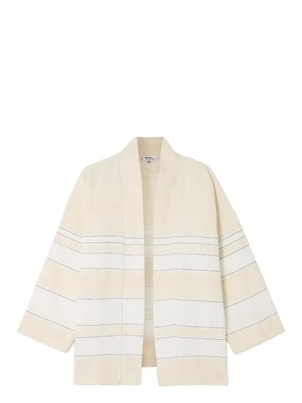 LEMLEM Terara Striped Cotton-blend Jacket - Cream