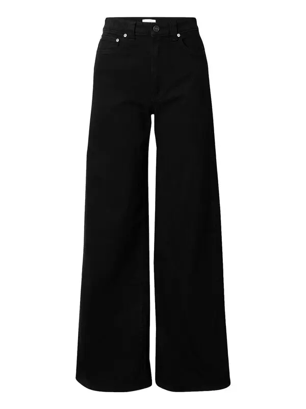 Khaite Dane High-rise Wide-leg Jeans - Black