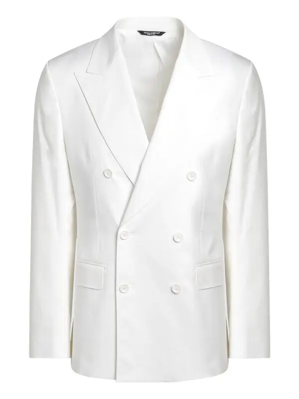Dolce & Gabbana Single-breasted Cotton Jacket - White
