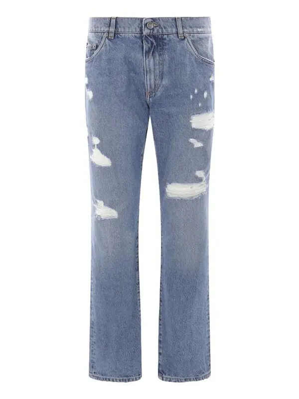 Dolce & Gabbana Cotton Denim Jeans - Navy