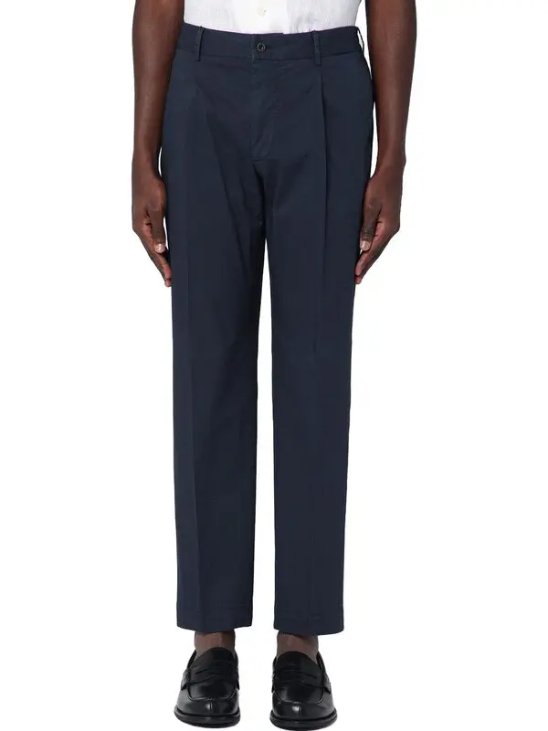 SANTANIELLO Cotton Trousers - Blue