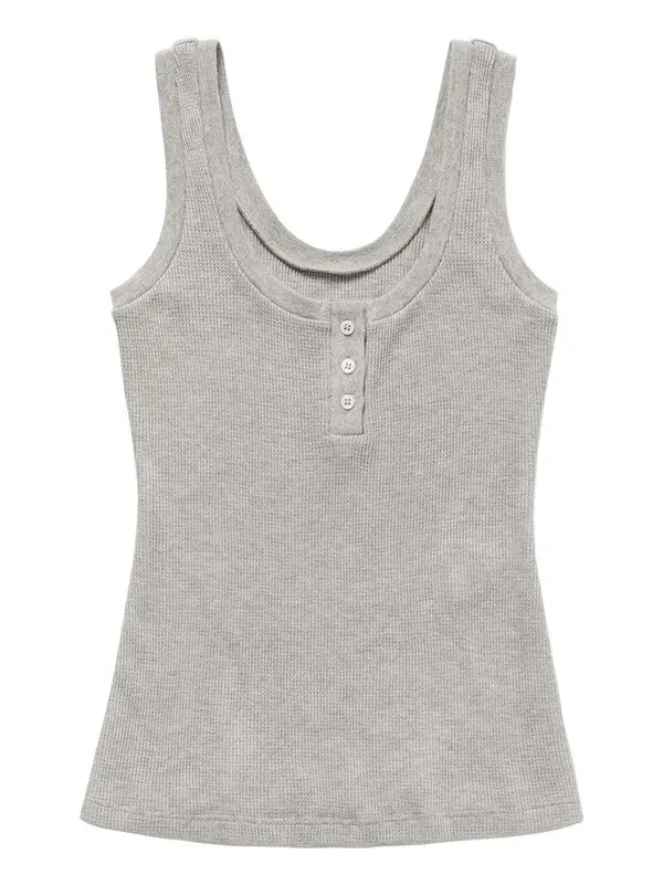 1989 STUDIO Waffle Tank Top - Grey