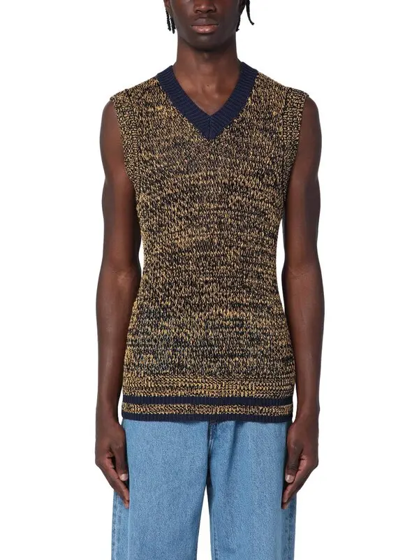 WALES BONNER Textured Vest - Blue