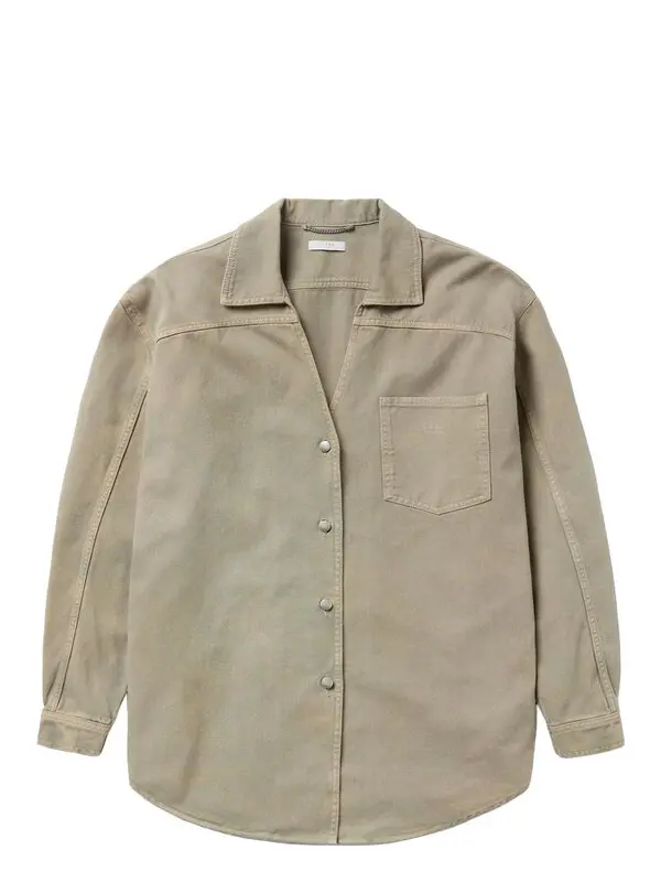 1989 STUDIO Light Brown Denim Overshirt - Beige