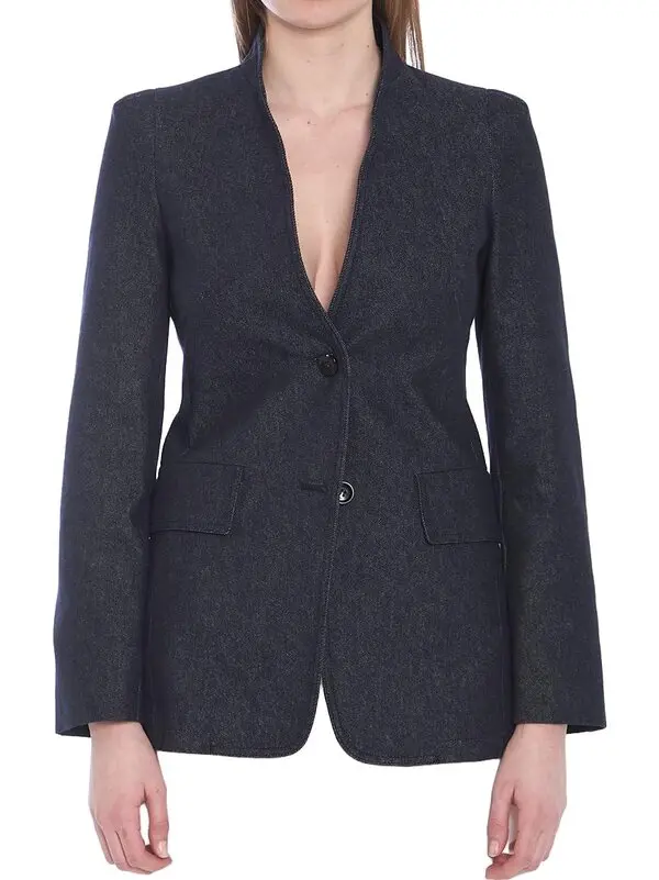 Max Mara Slim-fit Single-breasted Blazer - Blue