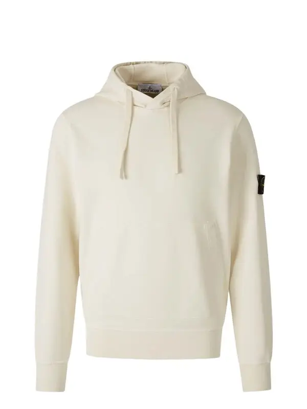 Stone Island Garment-dyed Cotton Sweatshirt - White