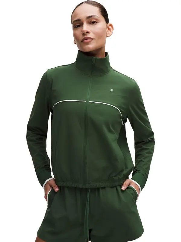 Lululemon Court Rival Tennis Track Jacket - Ivy Grove/white