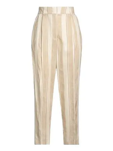Peserico Tapered Striped Trousers - Beige