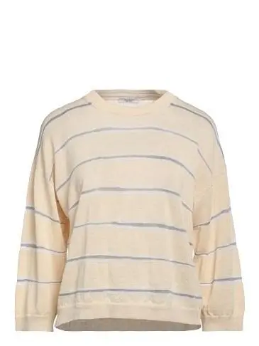 Peserico Striped Knit Sweater - White