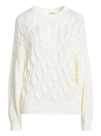 Peserico Cable-knit Crewneck Sweater - White
