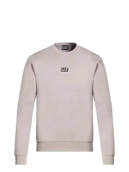 EA7 Light Cotton, Polyester, Elastane Crewneck Sweatshirt - Grey