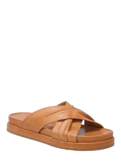 Miz Mooz Talisa Leather Slide Sandal - Brandy