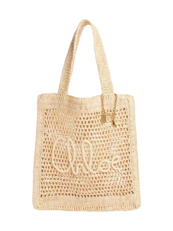 Chloé Raffia Tote Bag - Hot Sand