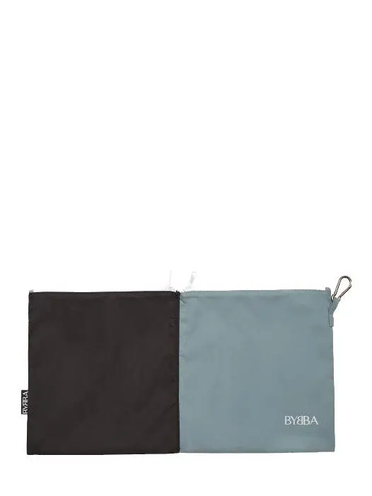 BYBBA Double Take Zippered Pouch - Blue Grey