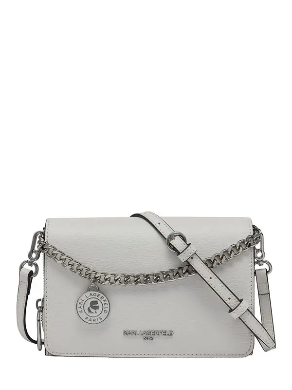 Karl Lagerfeld Paris Lourdes Crossbody - Winter White/silver